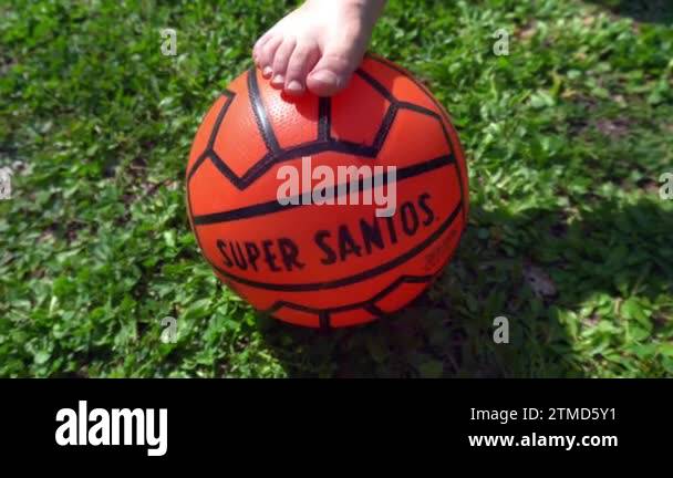 Italy 2023 - Old vintage orange football soccer ball Super Santos ...