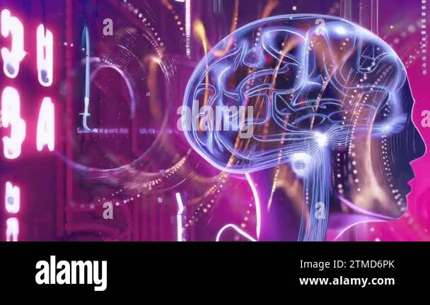 AI brain computer interface BCI Stock Video Footage - Alamy