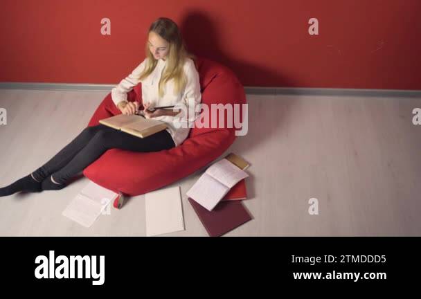 Persistent Young Student Girl Studying Stock Video Footage - Alamy