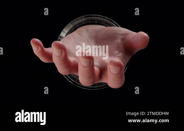 3D model and rendering realistic hand animation handle loop stand out ...