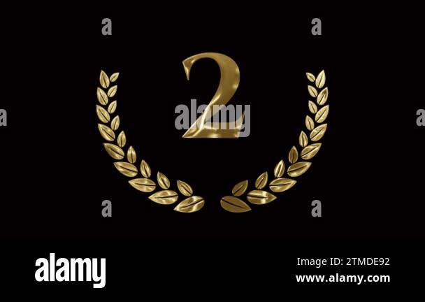 Golden Award wreath animation. Second place. 2d animated laurel wreath ...