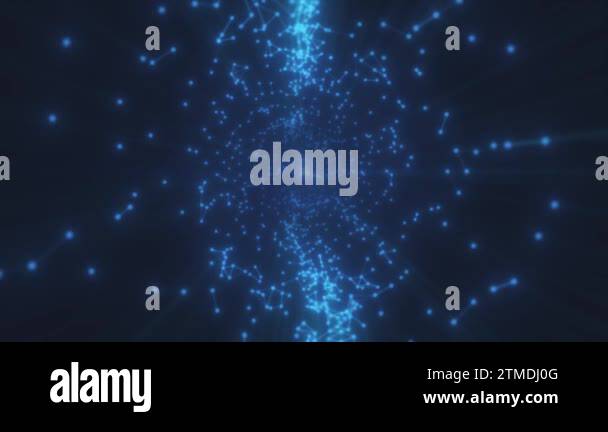 Technological tunnel with plexus of particles, 4k, 60 fps Stock Video ...