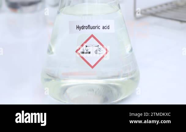 Hydrofluoric acid, Hazardous chemicals and symbols on containers ...