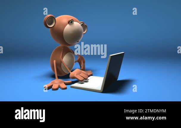 Monkey cartoon with computer Stock Videos & Footage - HD and 4K Video ...