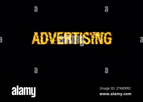 Advertising glitch text effect cimematic title yellow light animation ...