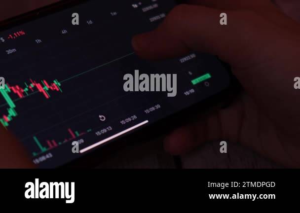 Investment stockbroker analysis data graph with price rates. Crypto ...