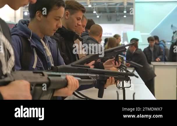 Weapons in hands people exhibition Stock Videos & Footage - HD and 4K ...