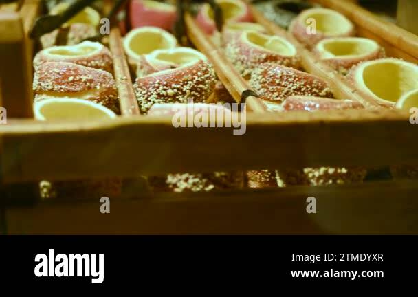 National Czech trdelnik sweet delicacy that is prepared on the street ...