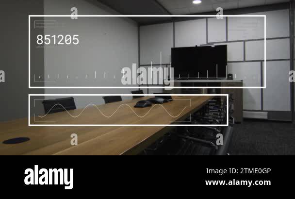Animation of changing numbers and graphs in rectangles over unoccupied ...
