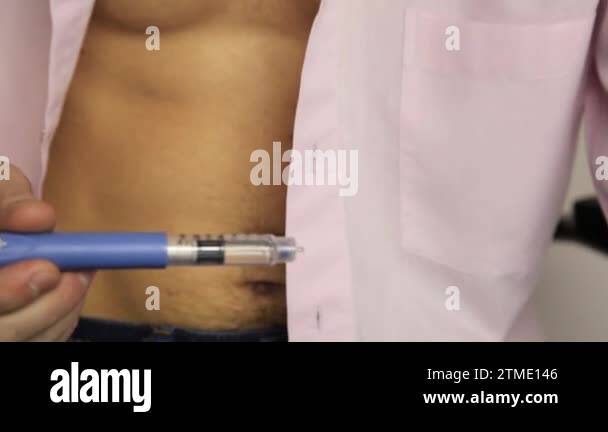 Injections of insulin to blood sugar disease. Diabetic Glycemic control ...