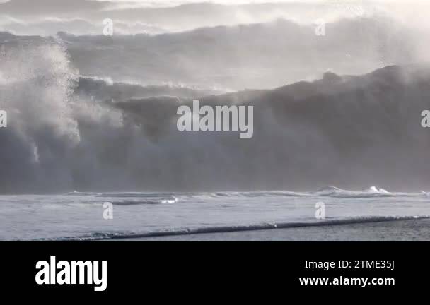 Powerful Ocean Wave, Storm in the Atlantic Ocean, Fabulous sea tide on ...