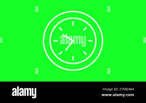 Animated Clock Linear Icon Website Loader Wait Animation Time Loop