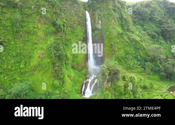 Citambur waterfall Cianjur in Indonesia. Famous tourist attractions and ...