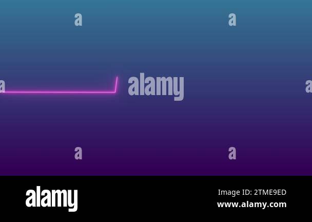 neon line heartbeat rate and pulse on blue and purple screen ...