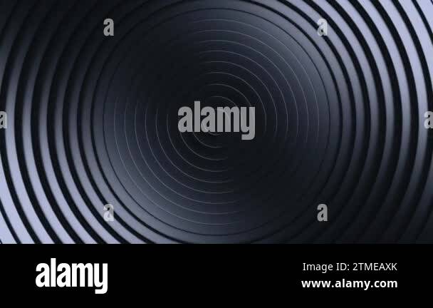 Abstract geometric background. Black circles animation. Concentric ...