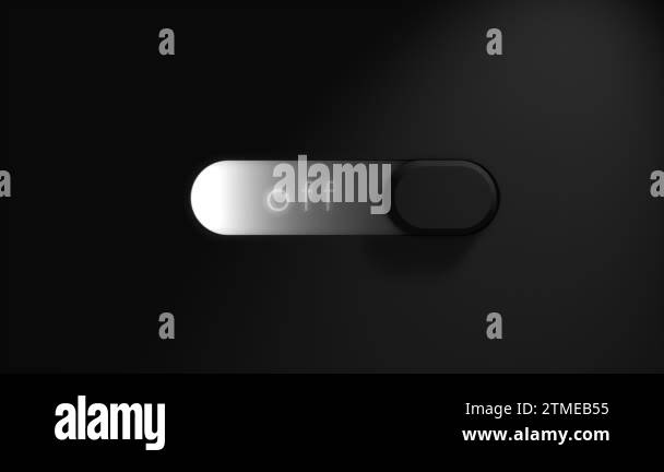 Analog power button animation, switch, plug, turn on Stock Video ...