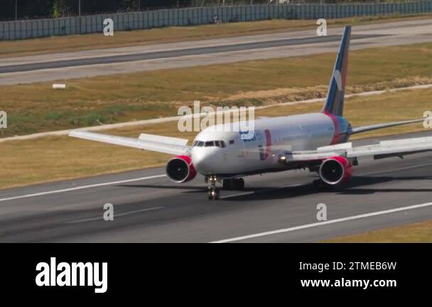 PHUKET, THAILAND - FEBRUARY 07, 2023: Footage of Boeing 767, RA-73078 ...