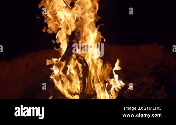 Fire inside a Berber camp in the Sahara Stock Video Footage - Alamy