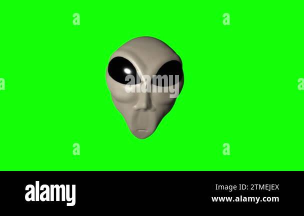 Alien grey head face creepy extraterrestrial gray martian creature ufo ...