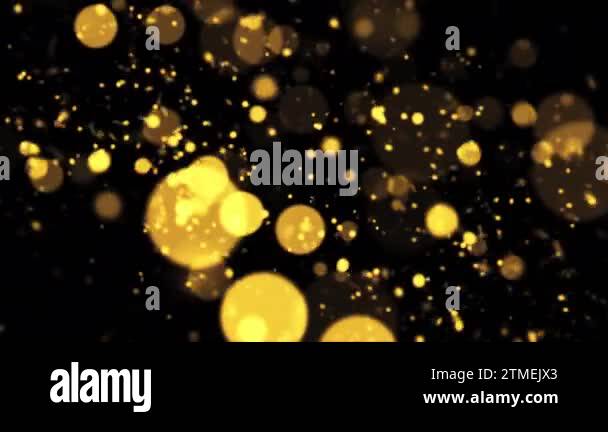 Abstract Loop Animation Flickering Glow Gold Bokeh Bubble Particles