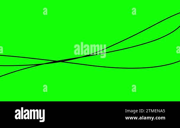 Animated stripes. Three black bars. Decorative lines. Waves gradually ...