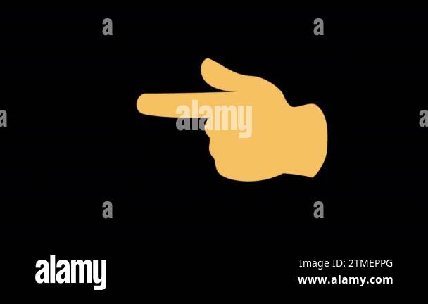 Hand pointing finger icon Showing forefinger loop motion graphics video transparent background ...