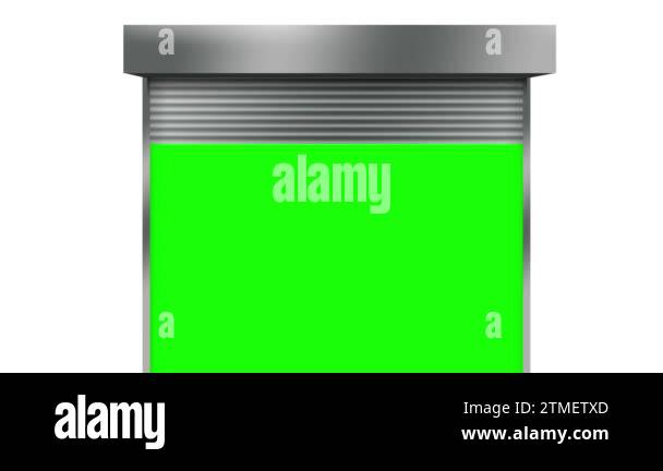 Shop Rolling Shutter Up and Down 4K Animation with Green Screen for ...