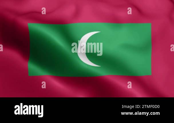 Maldives Flag video waving in wind. Maldives Flag Wave Loop waving in ...