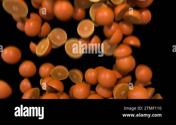 Oranges segments slices fill screen transition composite overlay ...