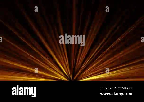 Animation loop of beautiful yellow orange red light radial shine ray ...