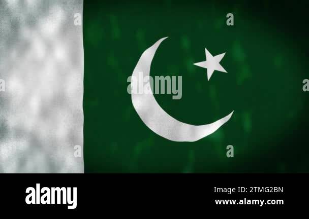 Pakistan flag seamless loop animation 4K. National flag of Islamic ...