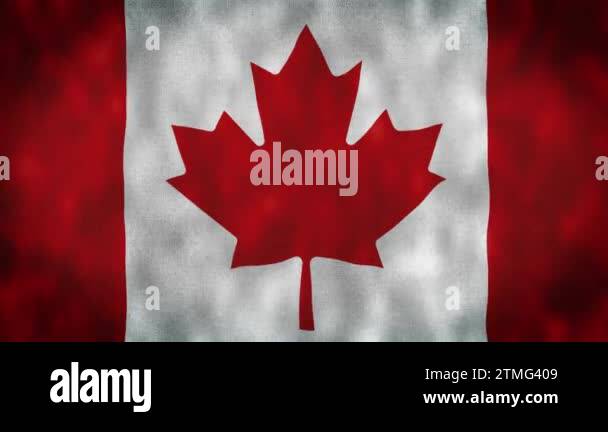 Canadian flag waving in wind video footage 4K. Realistic Canadian Flag background. Canada Flag ...