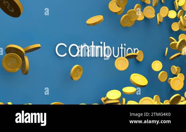 Coin piling up Rising contribution fund 3d animation Stock Video ...