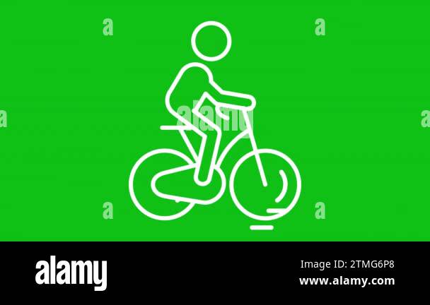 Learning bike ride white animation. Kid cycling. Physical activity ...