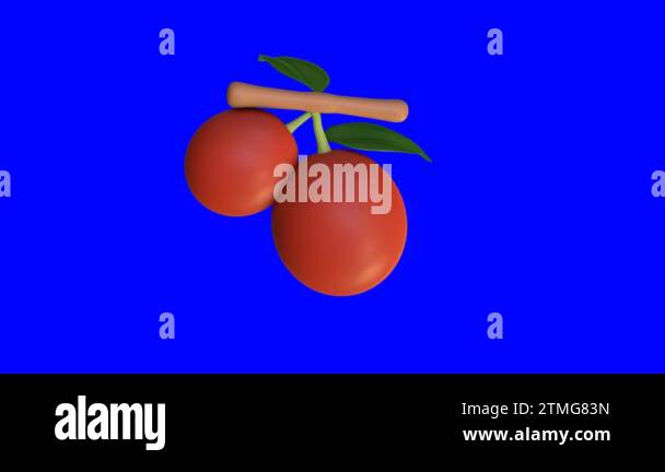 Animated 3d Imbe fruit on a blue background. 3d renders. 4k Stock Video ...