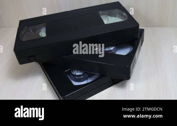 stack of VHS video tape cassette Stock Video Footage - Alamy