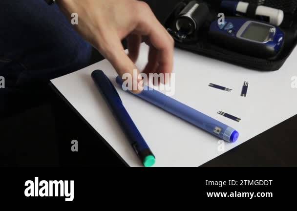 Injections of insulin to blood sugar disease. Diabetic Glycemic control ...