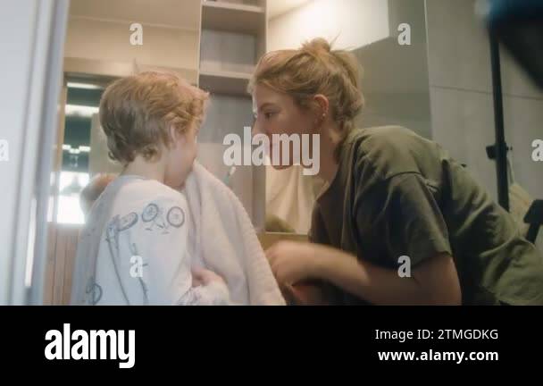 Mother son towel Stock Videos & Footage - HD and 4K Video Clips - Alamy