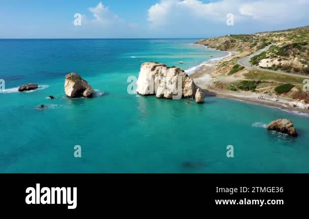 Petra tou Romiou (Aphrodite's Rock) the birthplace of Aphrodite, Paphos ...