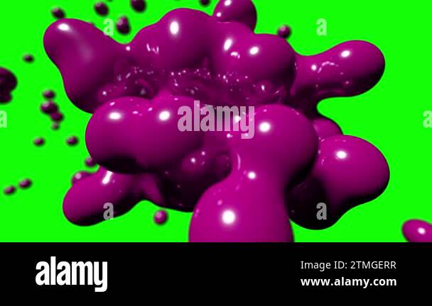 Blob floating abstract tech bio liquid blood chemical paint background ...