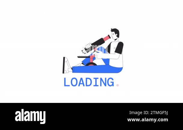 Bacterias research loader animation. Lab experiment. Flash message 4K ...