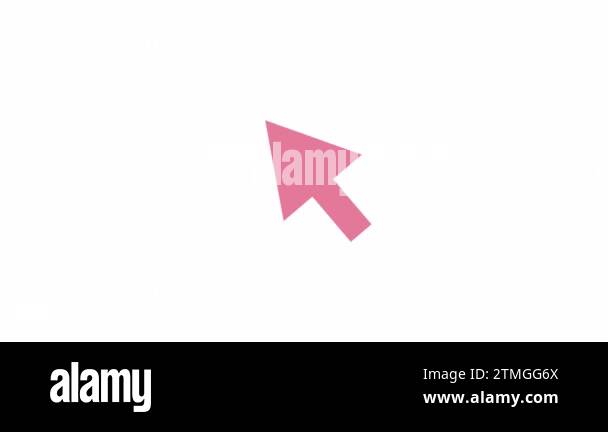 Animated arrow cursor. Flat cartoon style icon 4K video footage for web ...