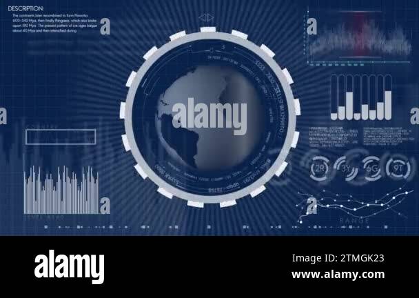 Futuristic Earth Globe HUD Interface Stock Video Footage - Alamy