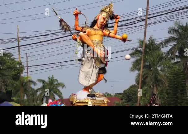 Statue of ogoh-ogoh. Ogoh-ogoh is statue that are paraded during the ...