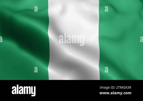Nigeria Flag video waving in wind. Nigeria Flag Wave Loop waving in ...