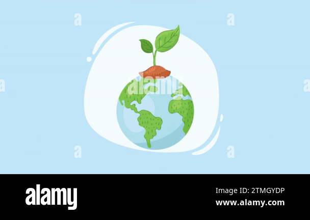 world planet with plant animation ,4k video animated Stock Video ...