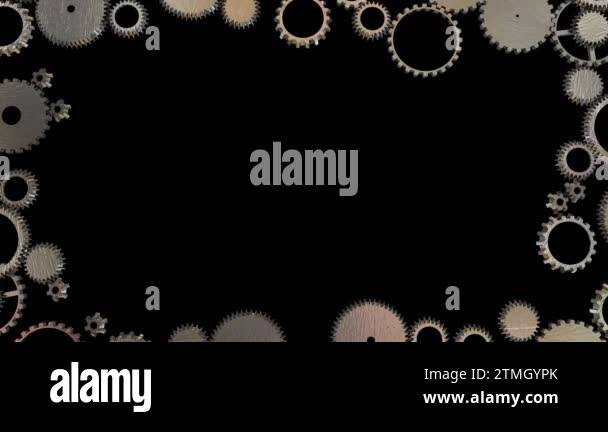 Gear cogs border rotating system gearbox watch mechanism 4K Stock Video ...