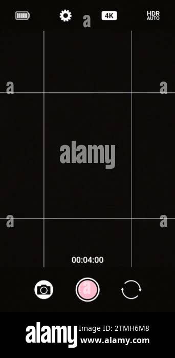 Vertical video animation of a smartphone camera display with multiple ...