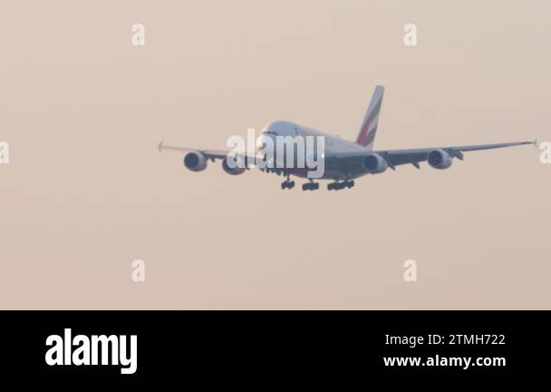 BANGKOK, THAILAND - JANUARY 21, 2023: Aircraft of Emirates landing at ...