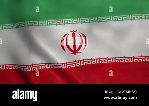 Iran flag waving in wind. Realistic flag background Stock Video Footage ...